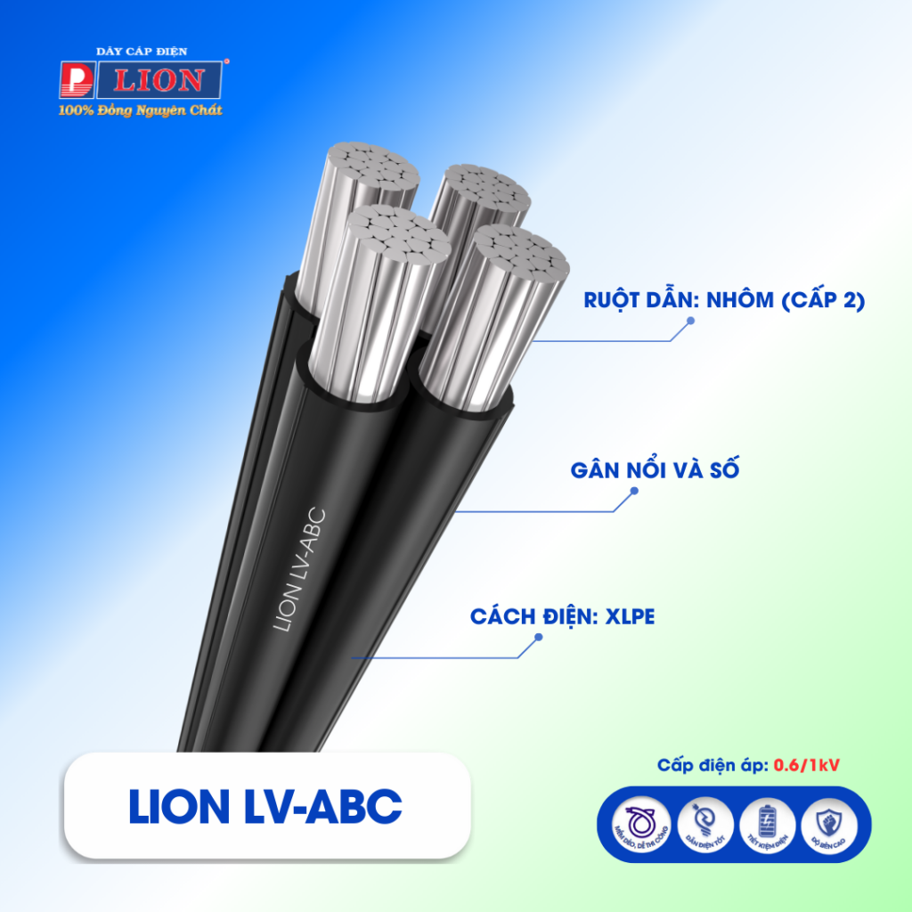 LV-ABC AL/XLPE CÁP VẶN XOẮN, RUỘT NHÔM, CÁCH ĐIỆN XLPE (LV-ABC) - Daphaco
